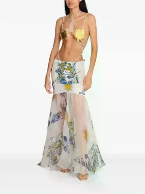 AMIR SLAMA Graphic Print Skirt