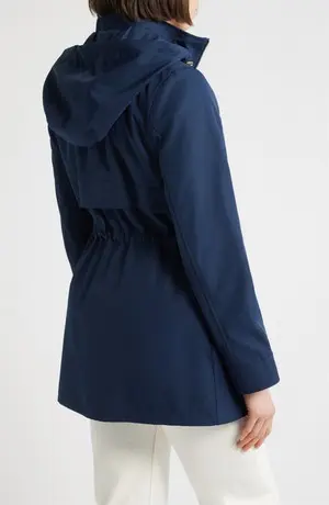Michael Kors Zip-front Jacket With Removable Hood - Midnight