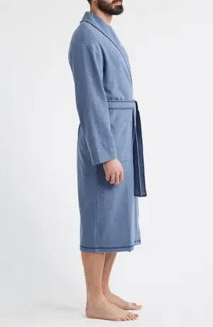 Majestic International Coastal Heather Shawl Collar Cotton Robe