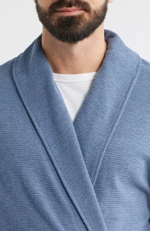 Majestic International Coastal Heather Shawl Collar Cotton Robe
