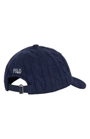 Polo Ralph Lauren Cable Stitch Baseball Cap - Newport Navy