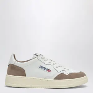AUTRY Medalist Low Sneaker In Leather And Brown Suede - White