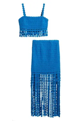 Saylor Elie Two-piece Fringe Dress