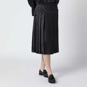 DURAZZI MILANO Viscose Pleated Skirt - Grey