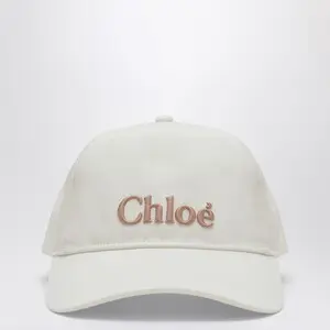 Chloé Baseball Cap With Logo Embroidery - White