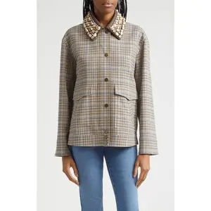Veronica Beard Kasper Plaid Chore Jacket