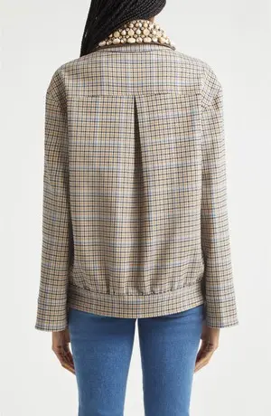Veronica Beard Kasper Plaid Chore Jacket