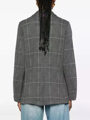 DEHA Check-pattern Single-button Blazer