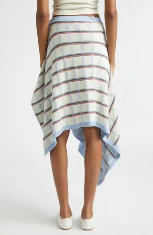 EENK Check Jacquard Asymmetric Skirt