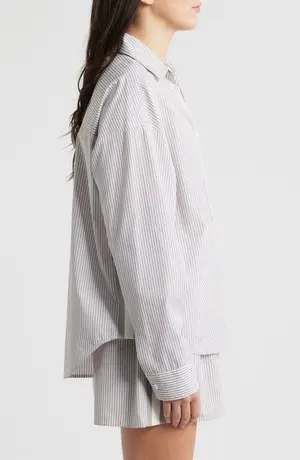 Bernardo Stripe Button-up Shirt