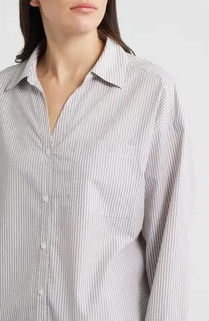 Bernardo Stripe Button-up Shirt