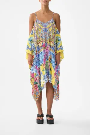 Camilla Short Drop Shoulder Strap Kaftan