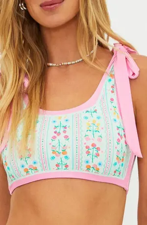 Beach Riot Francis Bikini Top - Fruit Blooms