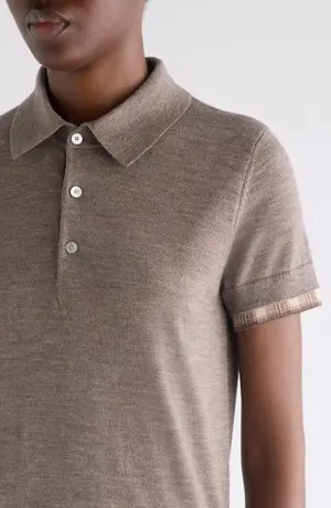 Acne Studios Layered Short Sleeve Wool Polo Sweater