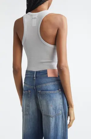 Acne Studios Fluid Rib Tank - Light Grey