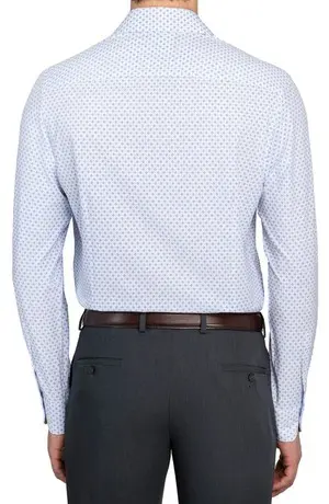 W.R.K Slim Fit Double Diamond Print Performance Dress Shirt