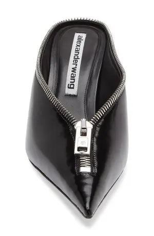 Alexander Wang Akila Zip Pointed Toe Mule Pump