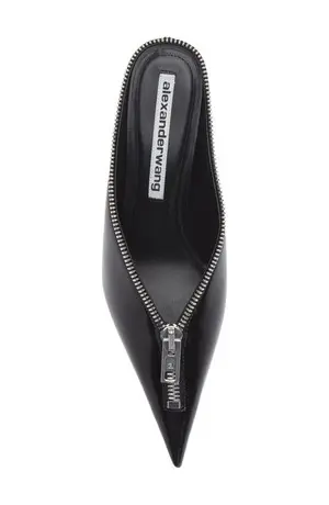 Alexander Wang Akila Zip Pointed Toe Mule Pump