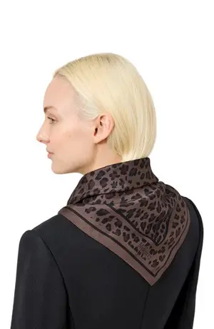 Mulberry Square Scarfleopard - Ebony