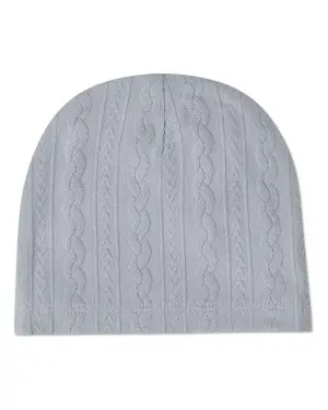 MINIMOI Cotton Jacquard Knit Beanie - Cloud Blue