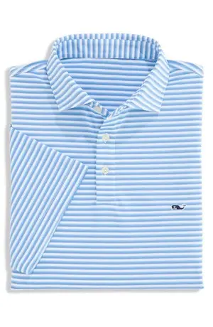 Vineyard Vines Sankaty Stripe Performance Piqué Polo