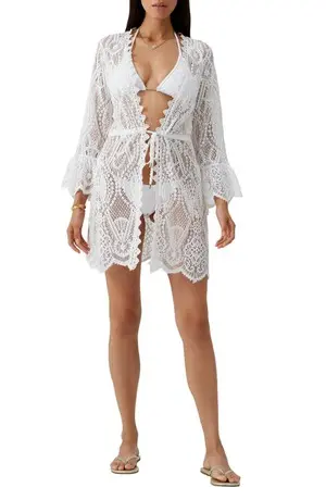 Melissa Odabash Naia Knit Cover-up - White