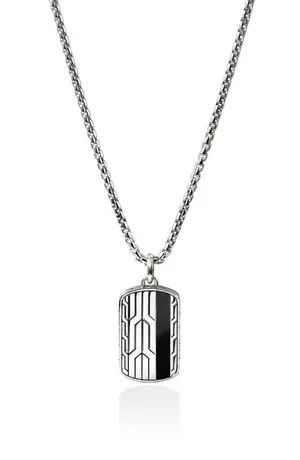 John Hardy Icon 50 Tag Pendant Necklace - Black Onyx