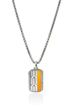 John Hardy Icon 50 Tag Pendant Necklace - Silver