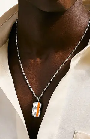 John Hardy Icon 50 Tag Pendant Necklace - Silver
