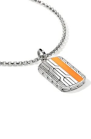 John Hardy Icon 50 Tag Pendant Necklace - Silver