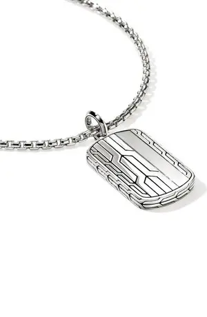 John Hardy Icon 50 Tag Pendant Necklace