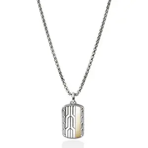 John Hardy Icon 50 Tag Pendant Necklace - Silver And Gold