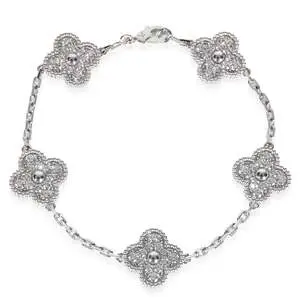 Van Cleef & Arpels White Gold Vintage Diamond Bracelet - White_gold