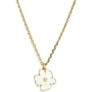 Kate Spade New York Golden Bloom Flower Pendant Necklace - White