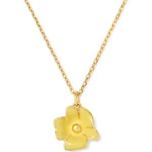Kate Spade New York Golden Bloom Flower Pendant Necklace - Yellow