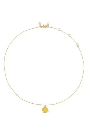 Kate Spade New York Golden Bloom Flower Pendant Necklace - Yellow