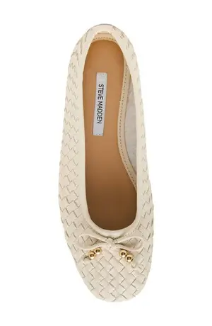 Steve Madden Divy Woven Ballet Flat - Bone Leather