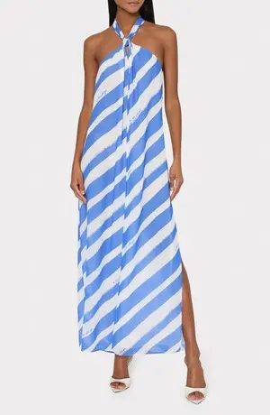 MILLY Ava Cross Halter Cover-up Dress