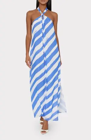 MILLY Ava Cross Halter Cover-up Dress