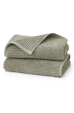 BOLL & BRANCH Turkish Rib Set Of 2 Hand Towels - Sageleaf