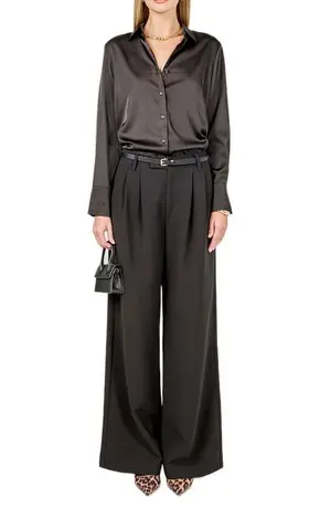 Endless Rose Wide-leg Pleated Trousers