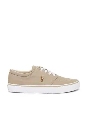 Polo Ralph Lauren Low Top Sneaker In Black - Straw Khaki