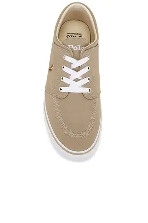 Polo Ralph Lauren Low Top Sneaker In Black - Straw Khaki