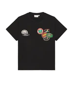 FOUND Whisper Patch Tee In Brown In Black