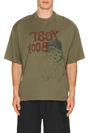 SONG FOR THE MUTE School Portrait Gym Tee In Olive