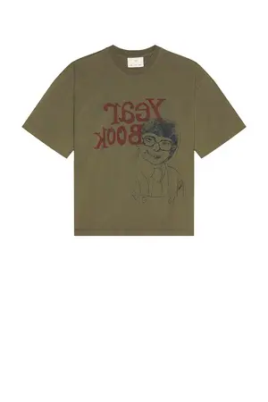 SONG FOR THE MUTE School Portrait Gym Tee In Olive