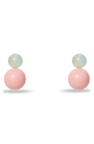 Lele Sadoughi Oasis Double Drop Earrings - Blush Opal