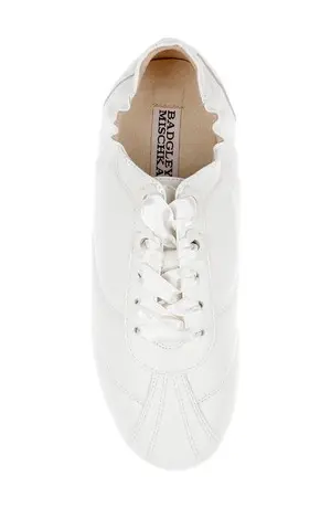 Badgley Mischka Wilmott Low Top Sneaker - White Leather