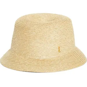 SAINT LAURENT Braided Straw Hat
