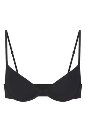 SKIMS Everyday Cotton Underwire Unlined Demi Bra - Onyx